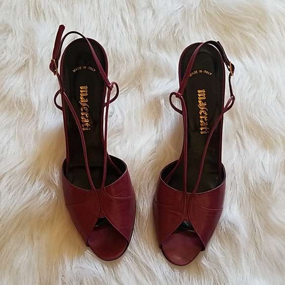 Maserati | Shoes | Maserati Plum Heels | Poshmark